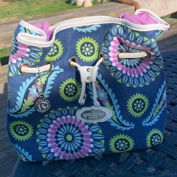 Spartina 449 | Bags | Spartina 449 Daufuskie Island Linen And Leather ...